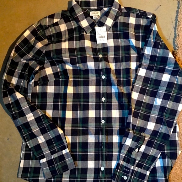 J. Crew Factory | Tops | J Crew Factory Ugo Plaid Flannel Shirt Nwt Lg | Poshmark